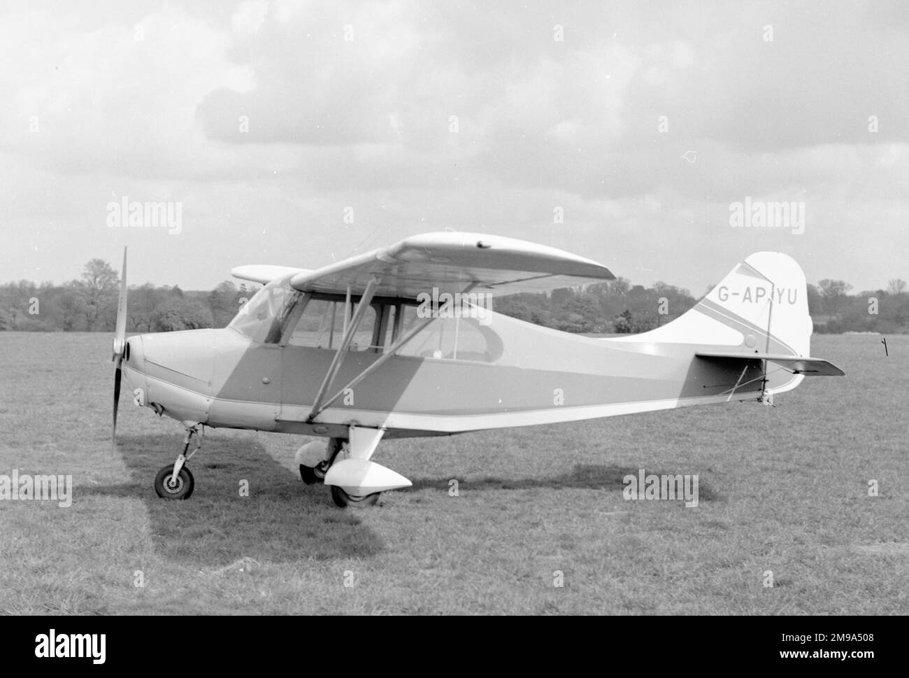 Aeronca Champion 7FC G-APYU at Panshanger Stock Photo - Alamy