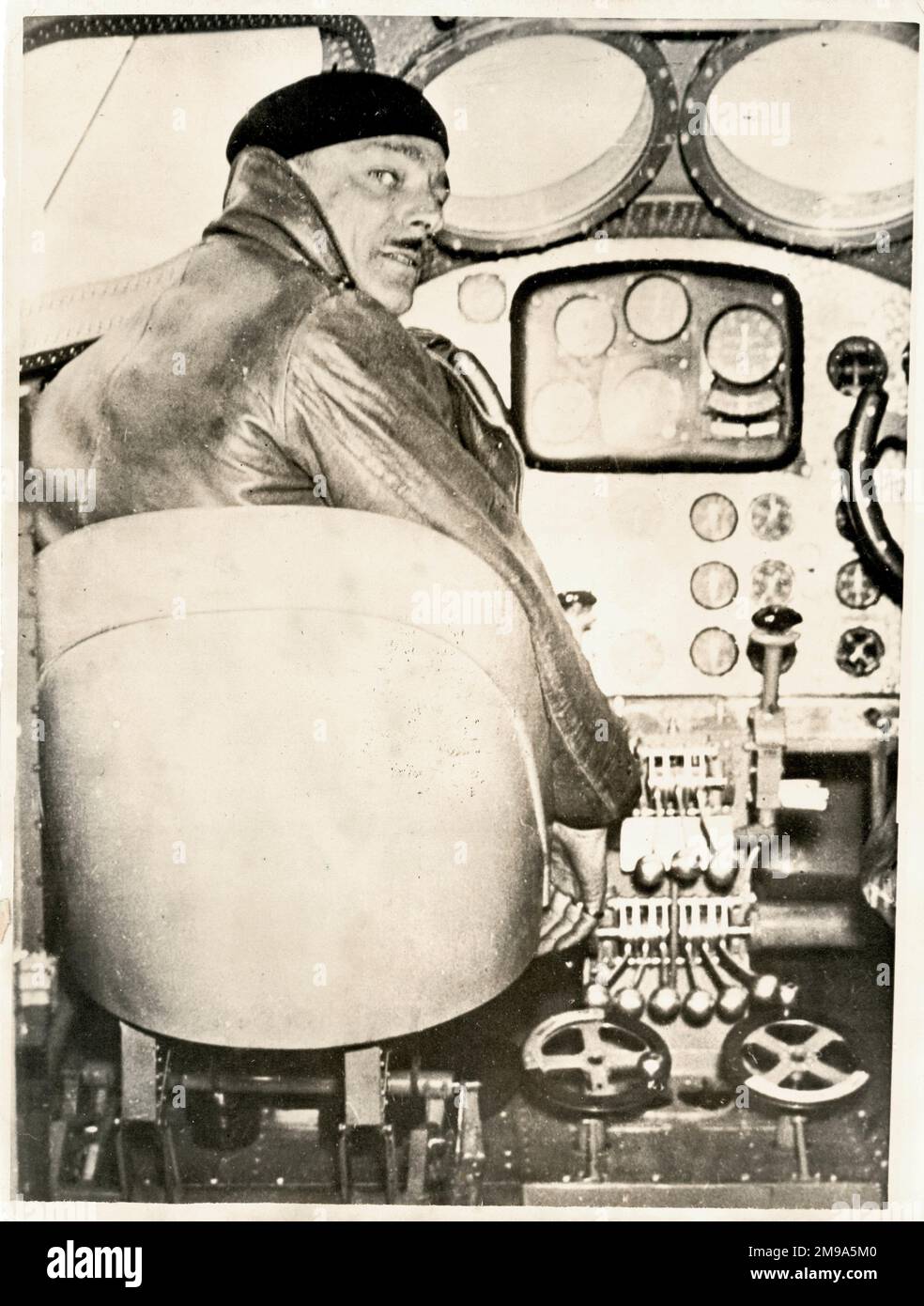 Ex Warrant Officer Georges Van Damme sat in the cockpit of the ill ...