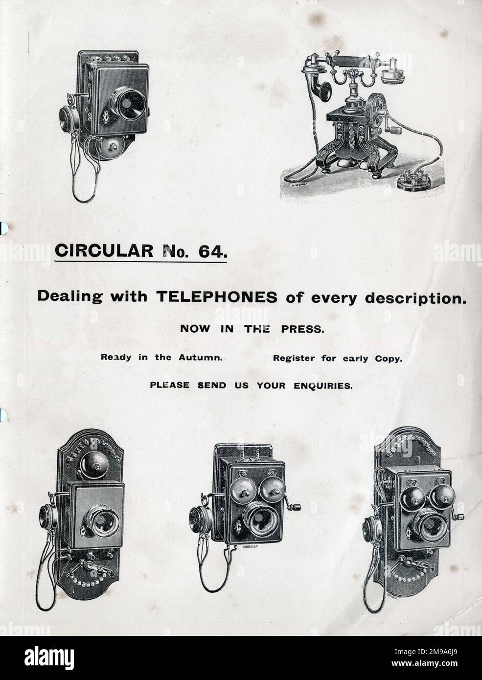 Early 1900s telephone equipment hi-res stock photography and images - Alamy