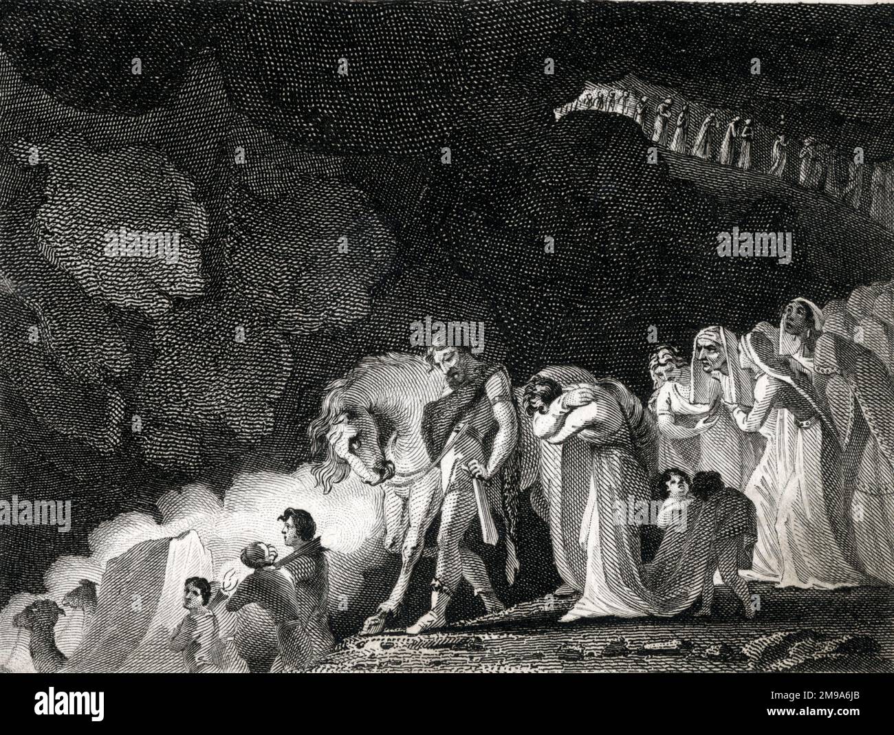 Abraham bible engraving hi-res stock photography and images - Alamy