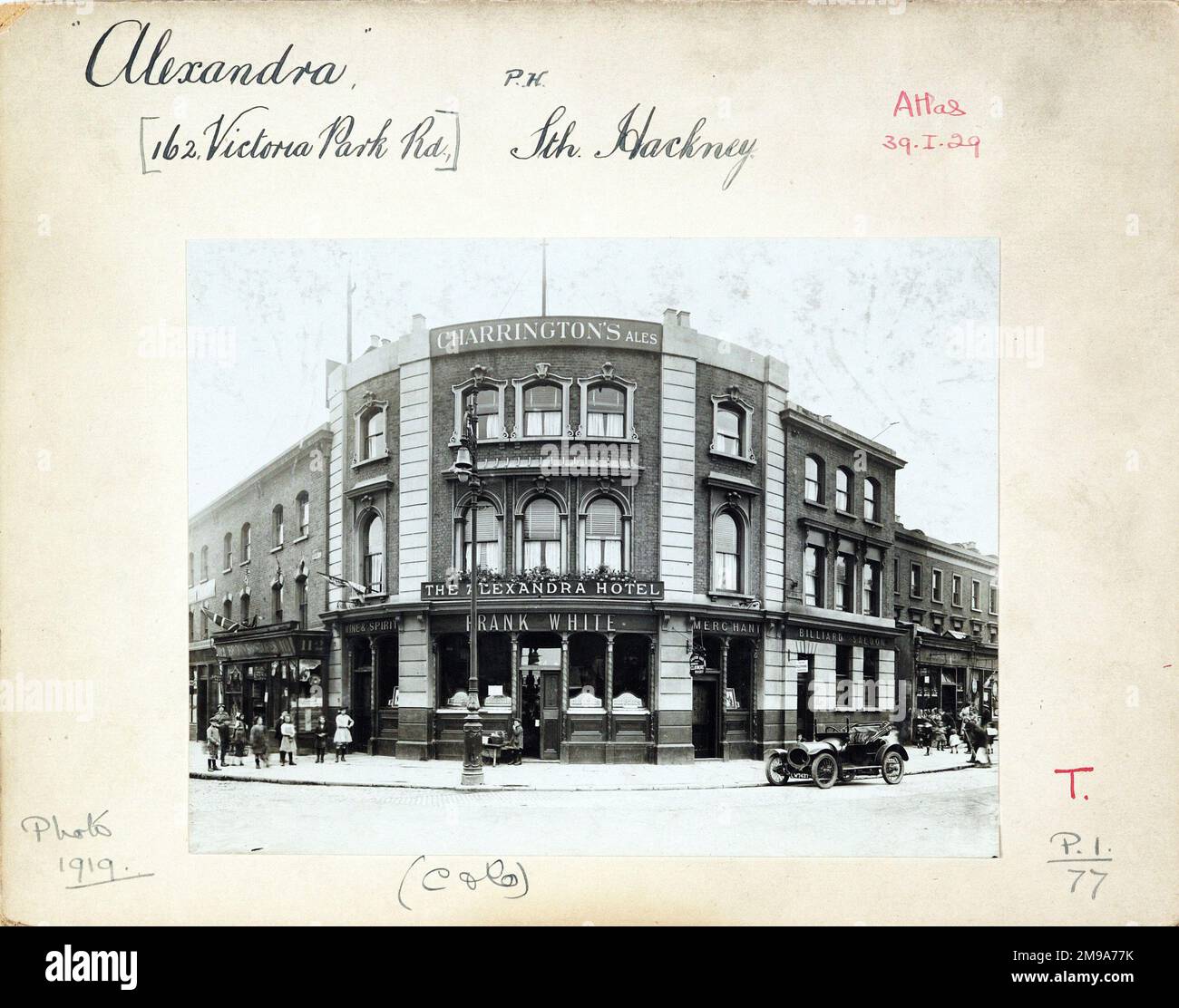 Photograph of Alexandra PH, South Hackney, London. The main side of the ...
