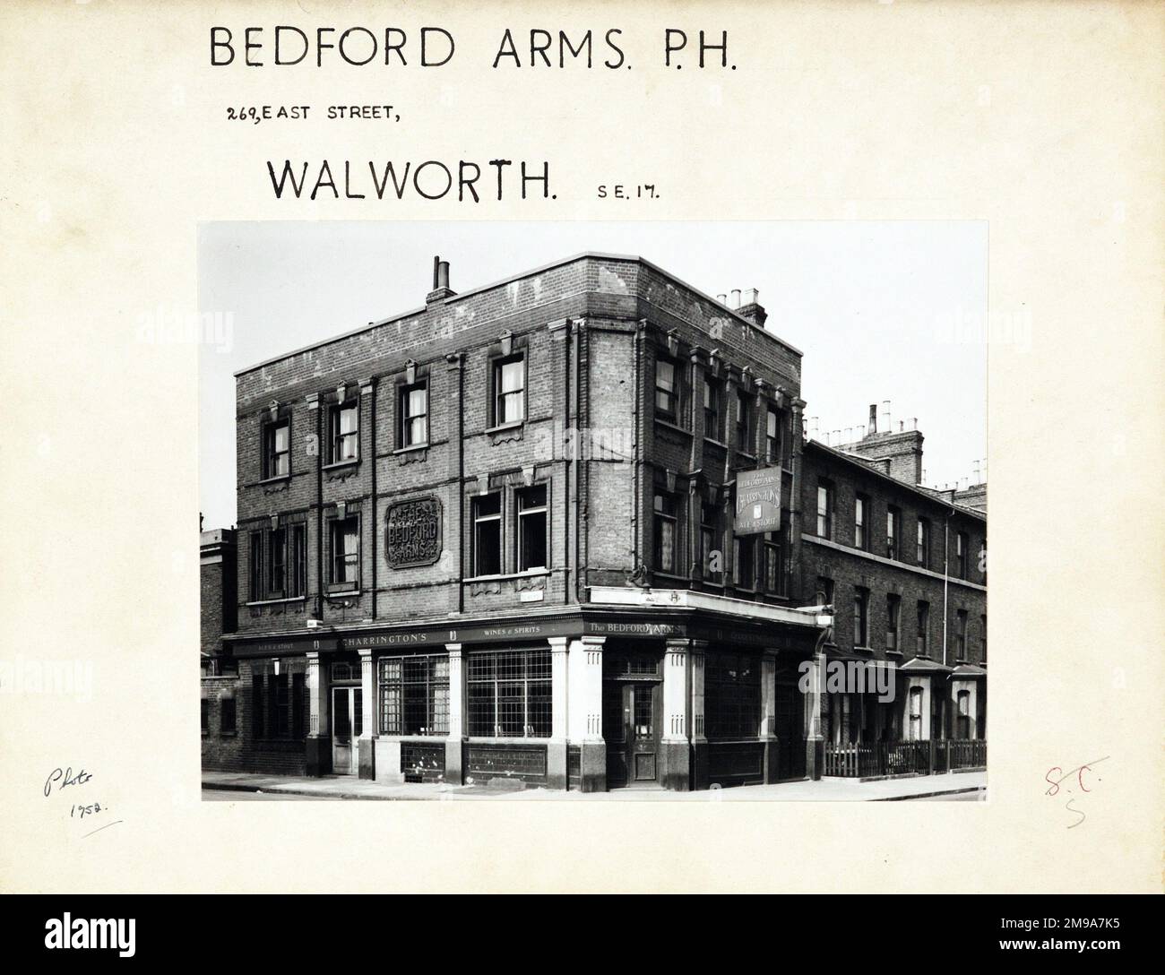 Photograph of Bedford Arms, Walworth, London. The main side of the ...