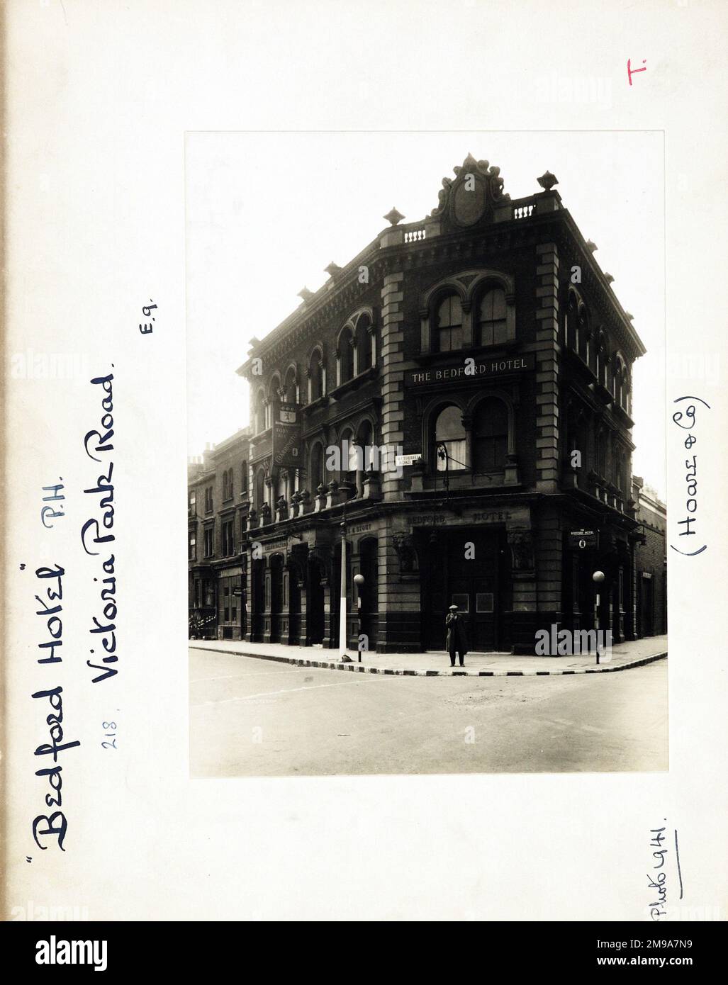 Photograph of Bedford Hotel, Hackney, London. The main side of the ...