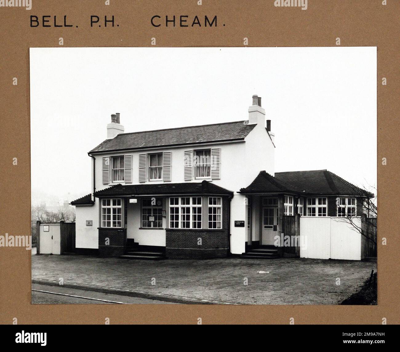 Photograph of Bell PH, Cheam, Greater London. The main side of the ...