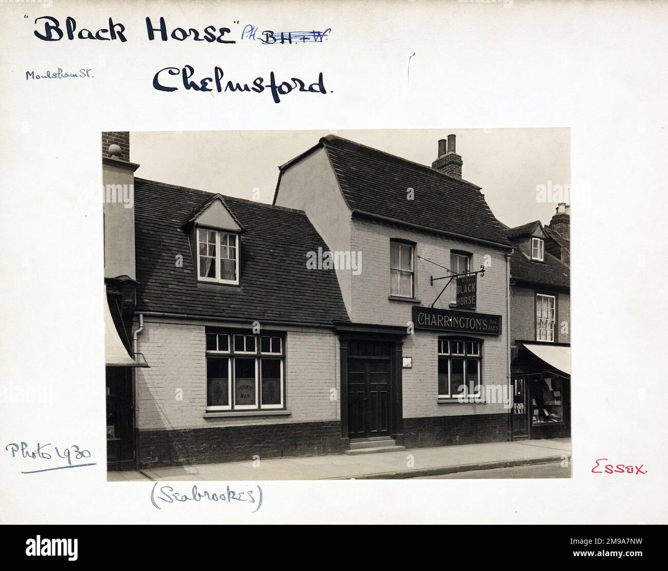 Photograph of Black Horse PH, Chelmsford, Essex. The main side of the ...