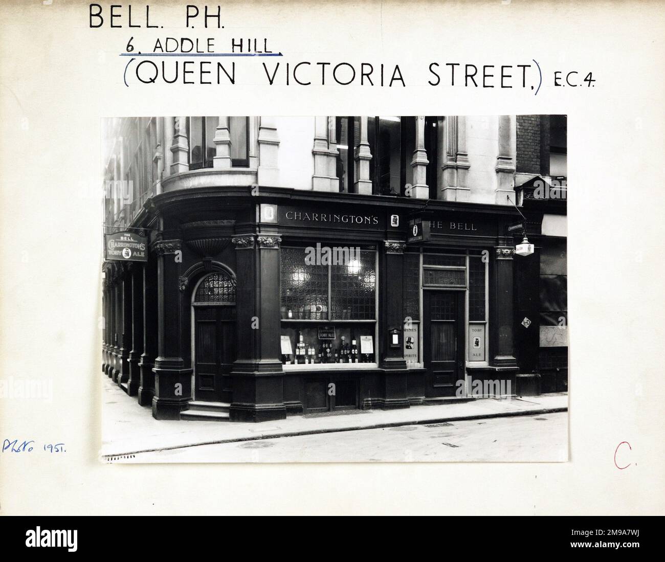 Photograph of Bell PH, St Pauls, London. The main side of the print ...
