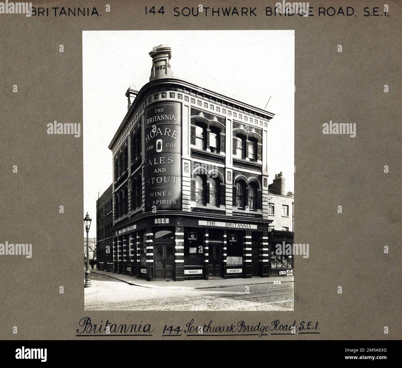 Photograph of Britannia PH, Borough, London. The main side of the print ...