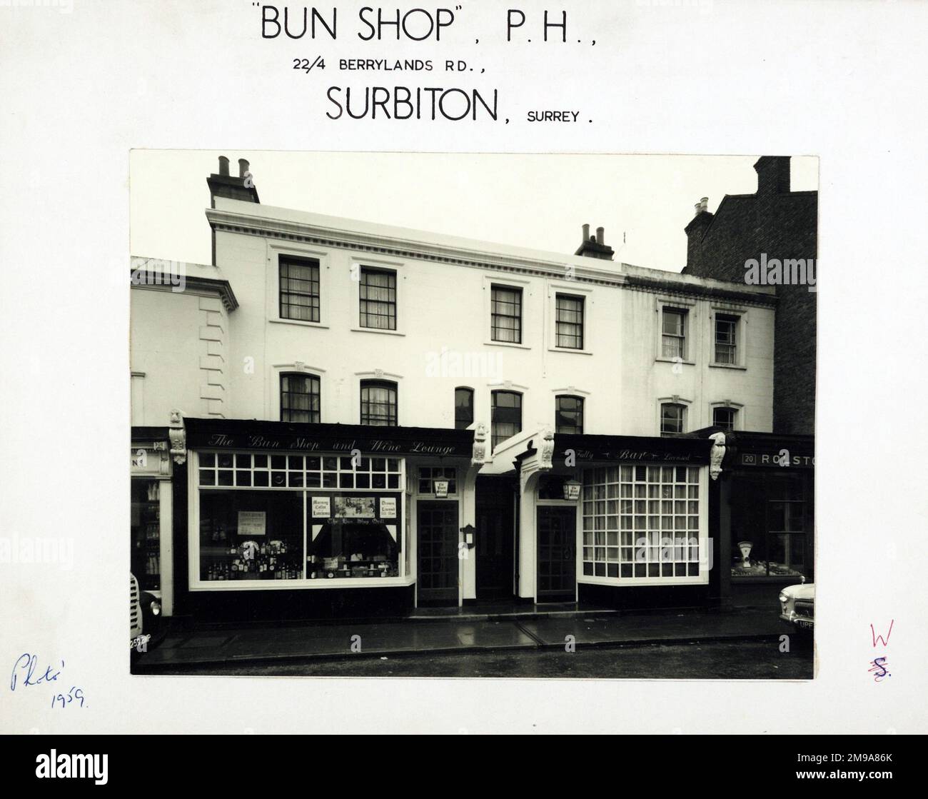 Photograph of Bun Shop PH, Surbiton, Surrey. The main side of the print ...