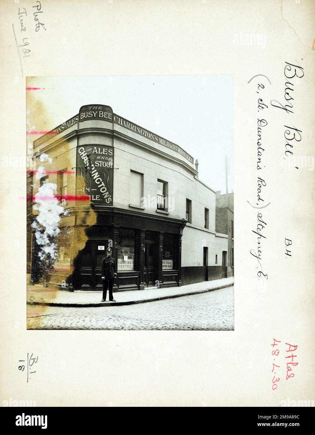 Photograph of Busy Bee PH, Stepney, London. The main side of the print ...