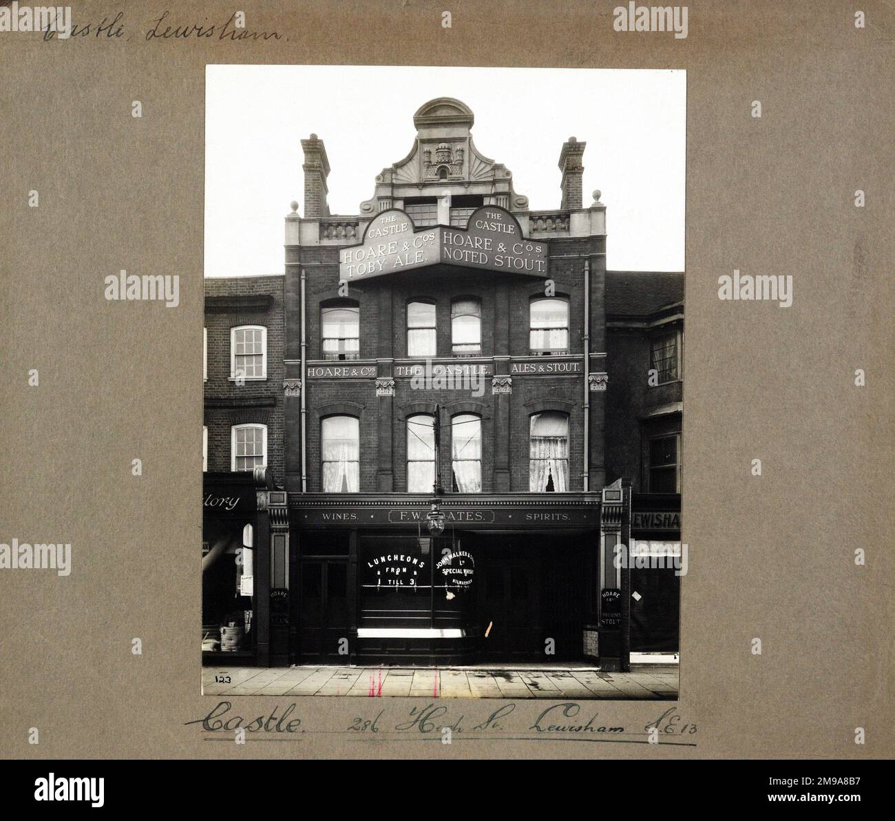 Photograph of Castle PH, Lewisham, London. The main side of the print ...
