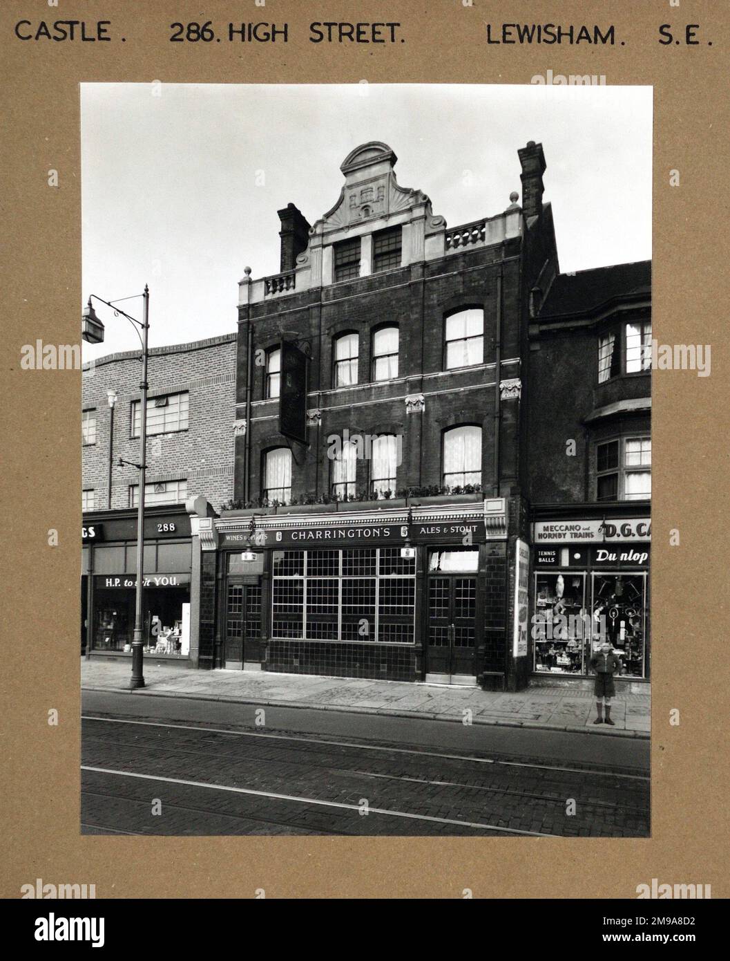 Photograph of Castle PH, Lewisham, London. The main side of the print ...