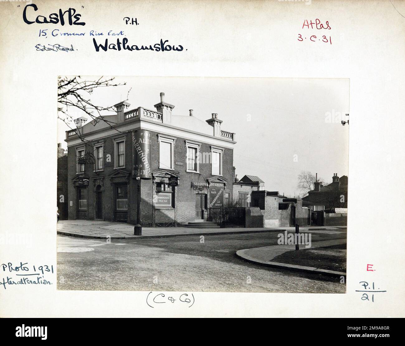 Photograph of Castle PH, Walthamstow, London. The main side of the ...
