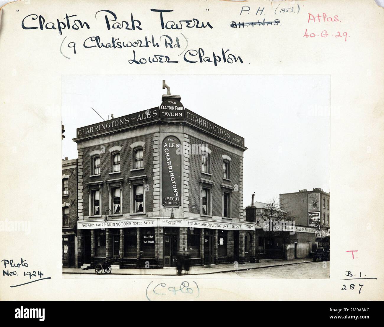 Photograph of Clapton Park Tavern , Lower Clapton, London. The main ...
