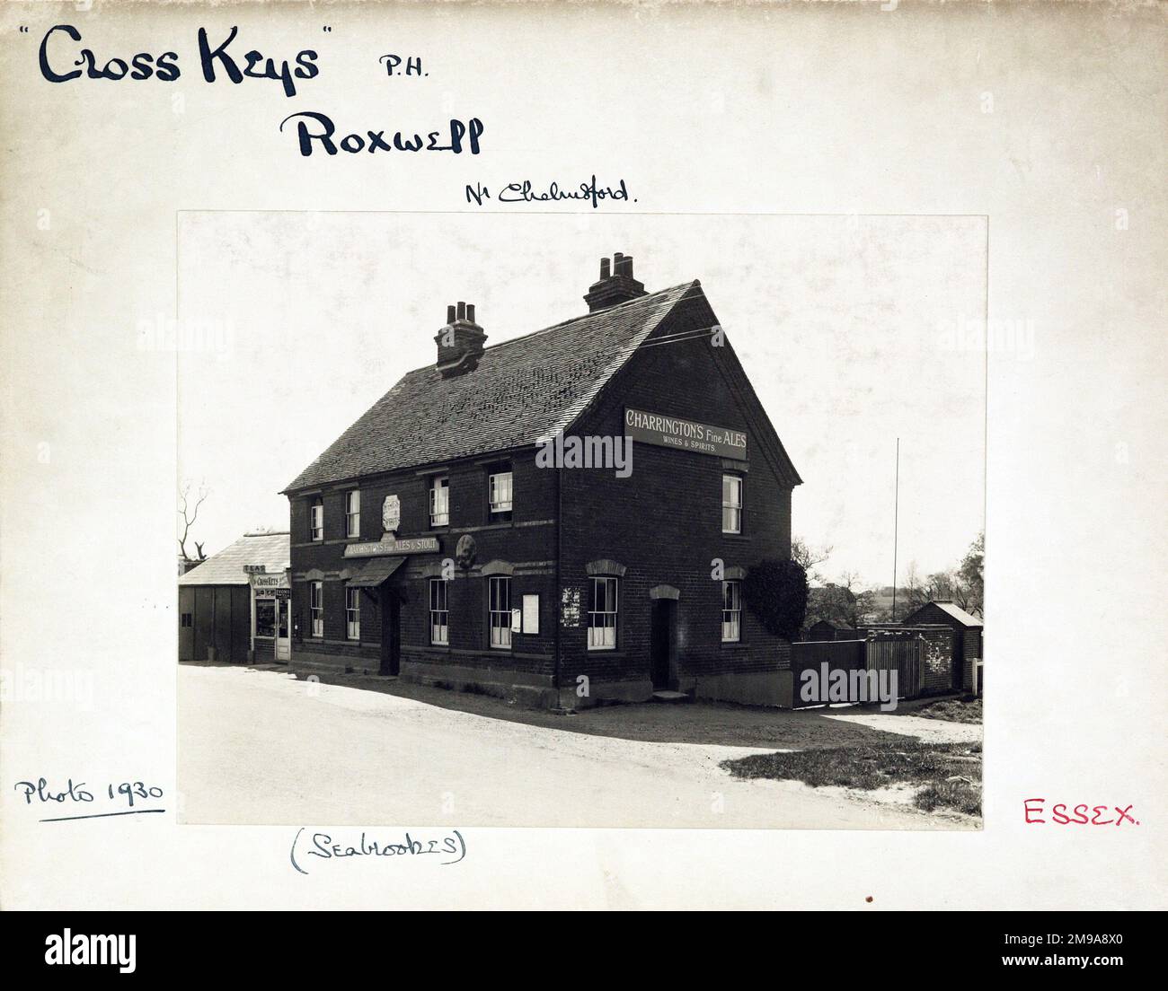 Photograph of Cross Keys PH, Roxwell, Essex. The main side of the print ...