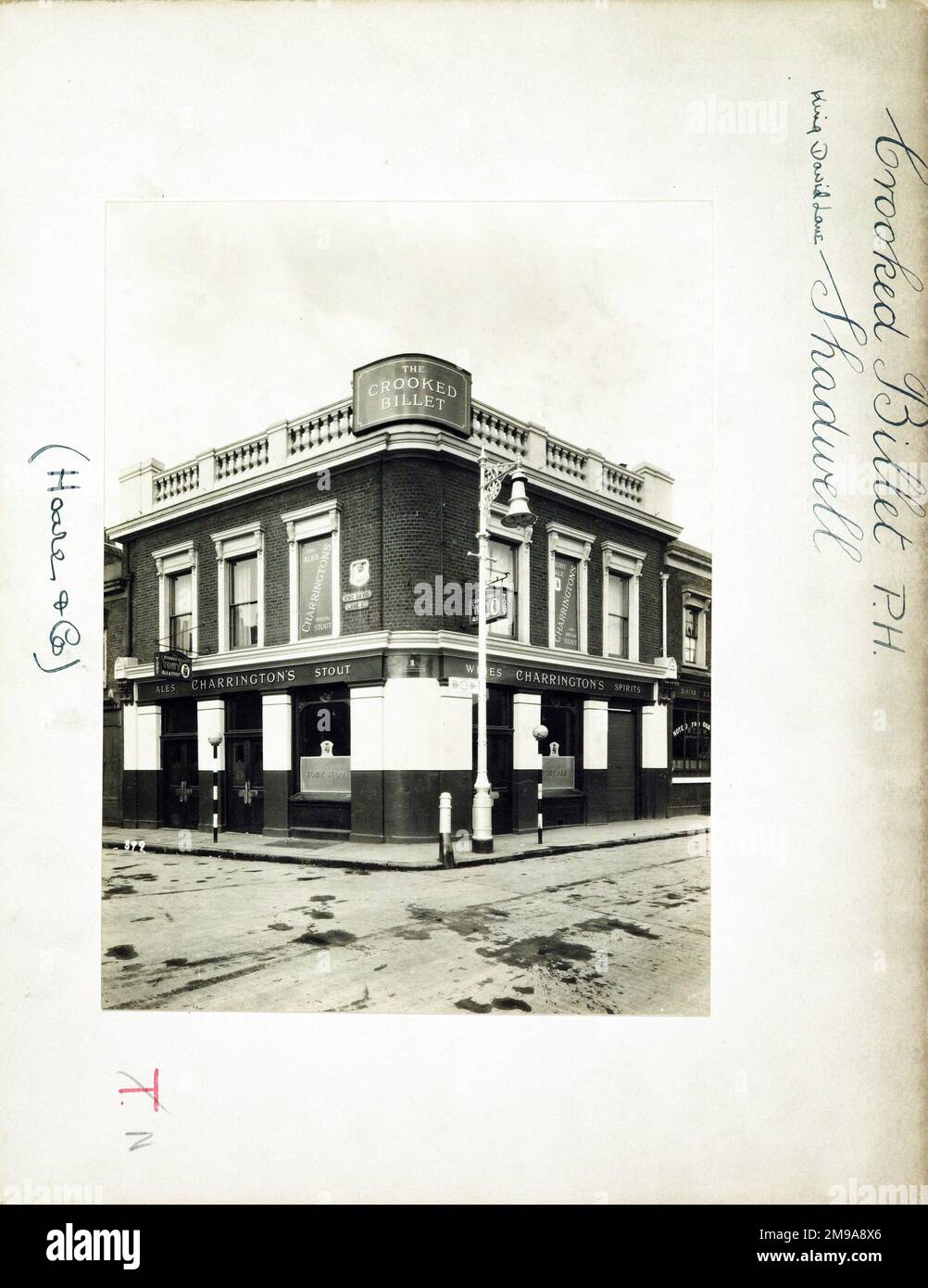 Photograph of Crooked Billet PH, Shadwell, London. The main side of the print (shown here ...