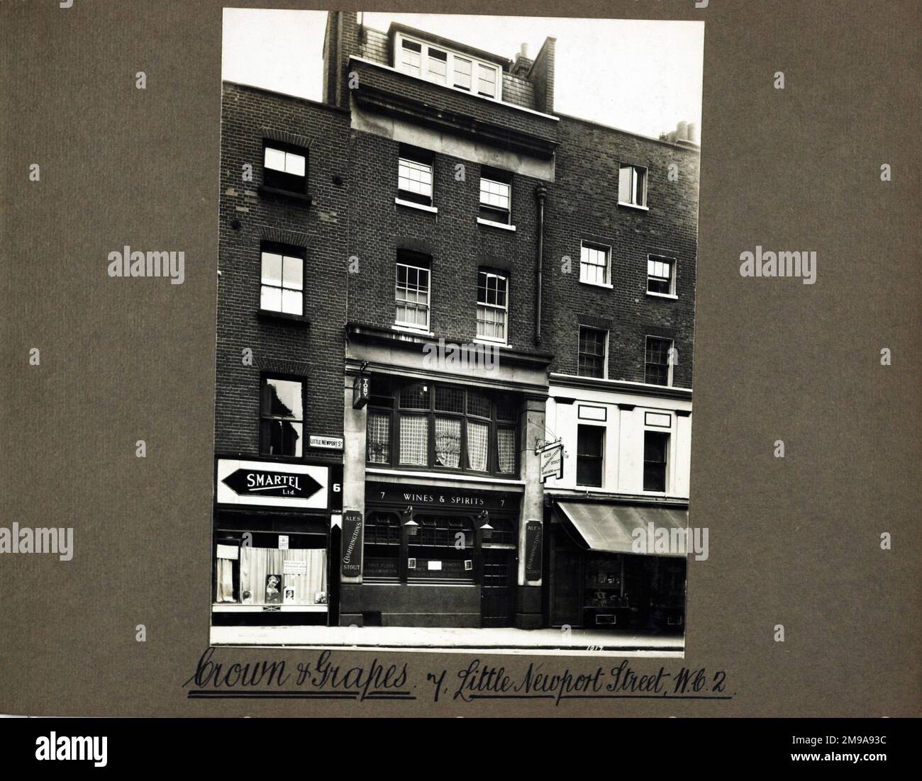 Photograph of Crown & Grapes PH, Soho, London. The main side of the ...