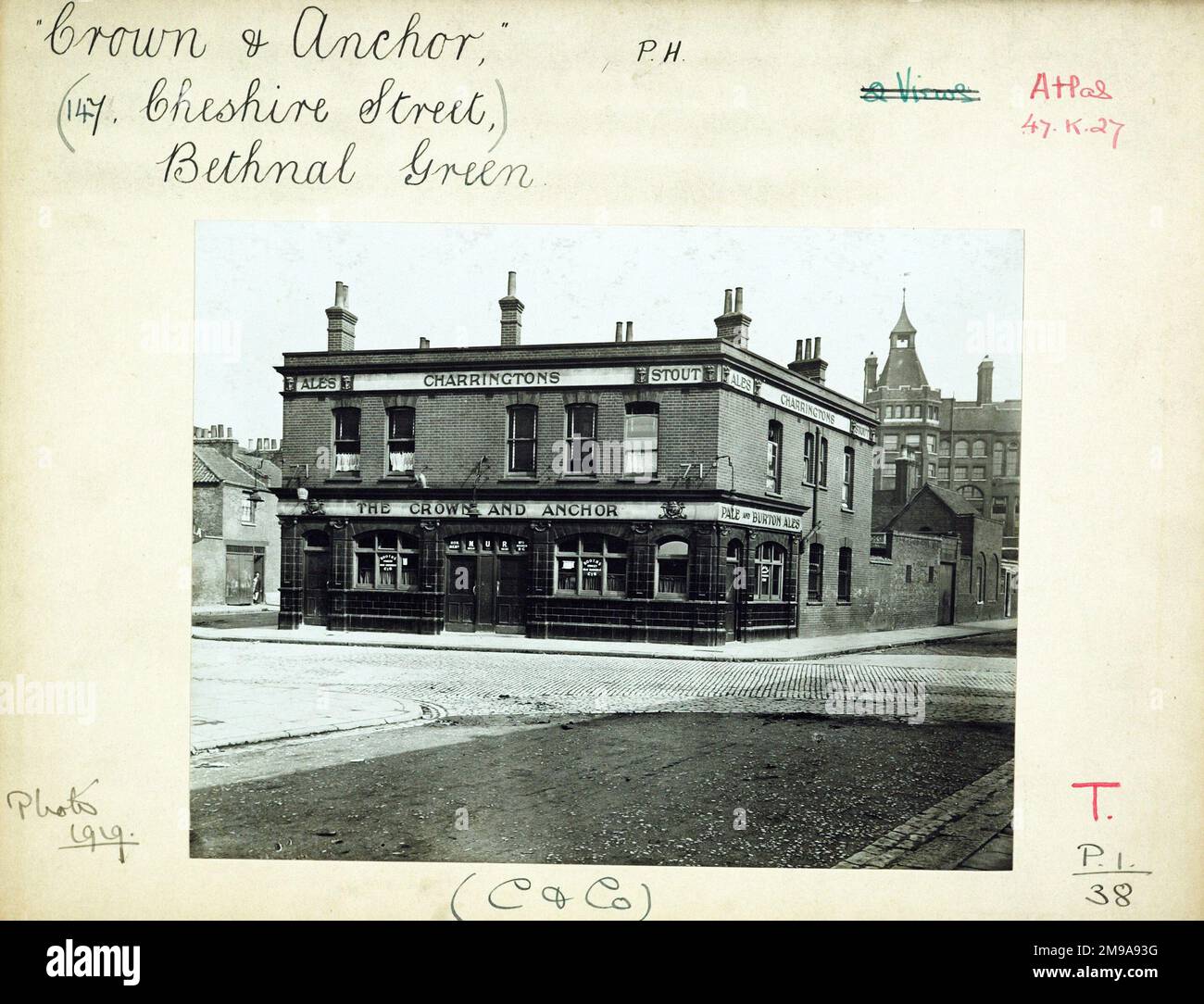 Photograph of Crown & Anchor PH, Bethnal Green, London. The main side ...