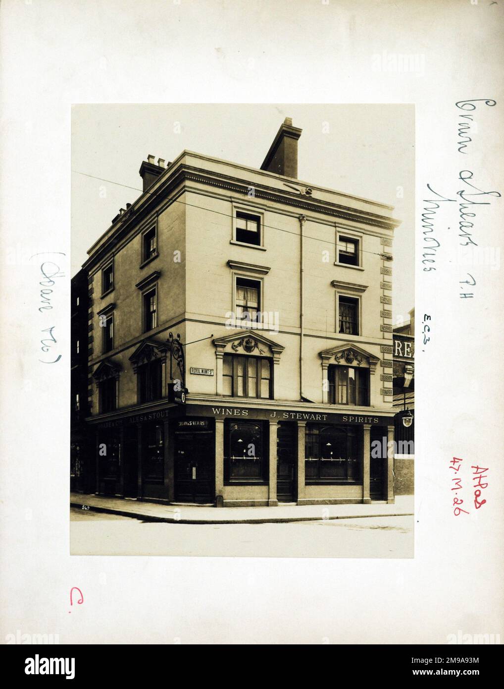 Photograph of Crown & Shears PH, Minories, London. The main side of the ...