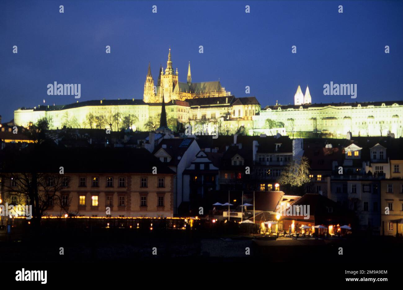 Czech Republic, Prague, Hradcany Prague castle at night Stock Photo - Alamy