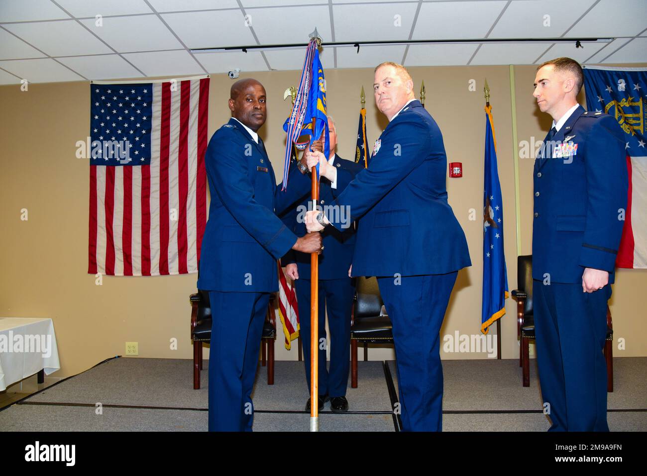 U.S. Air Force Lt. Col. Elmer McDaniel, commander of the 117th Air ...