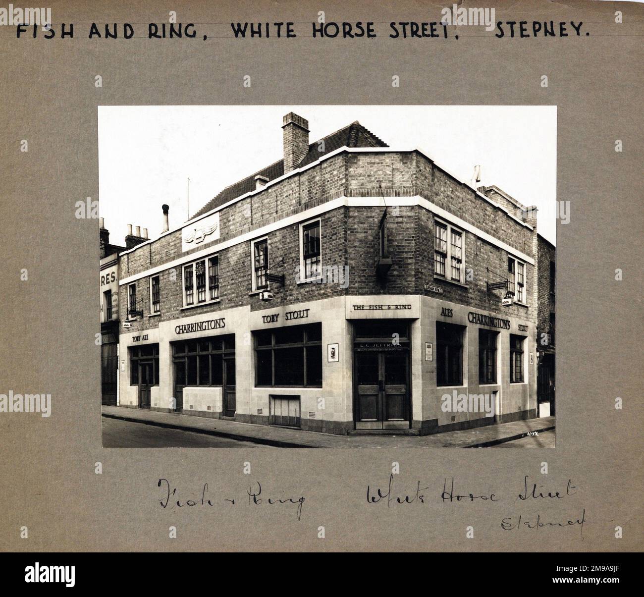 Photograph of Fish & Ring PH, Stepney, London. The main side of the ...