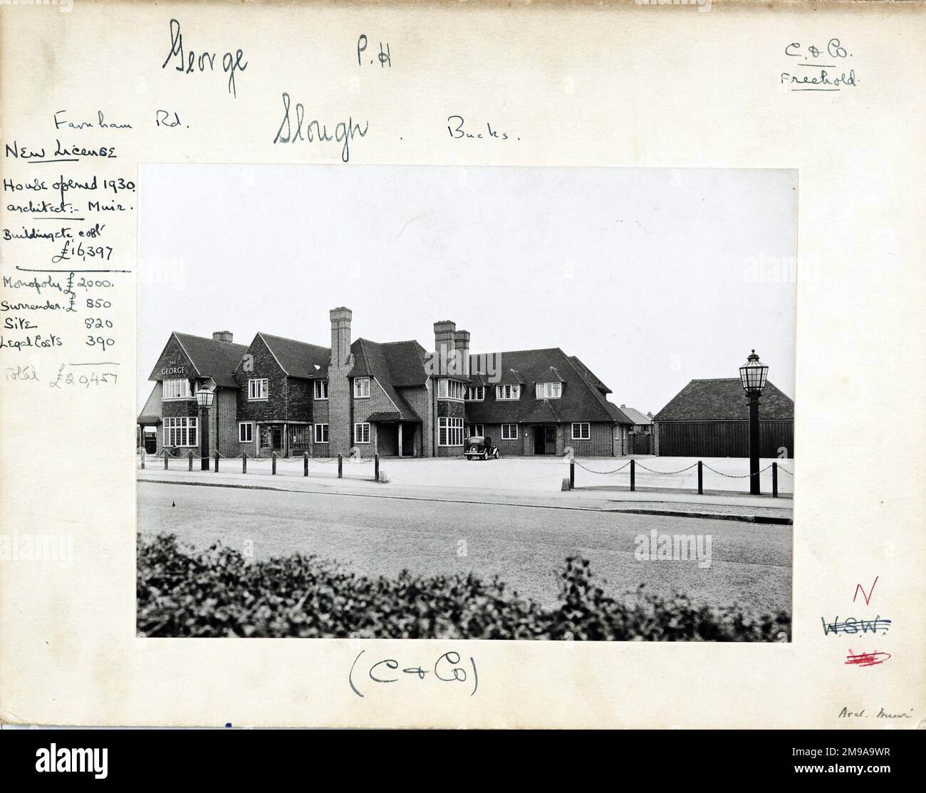 Photograph of George V PH, Slough, Buckinghamshire. The main side of ...