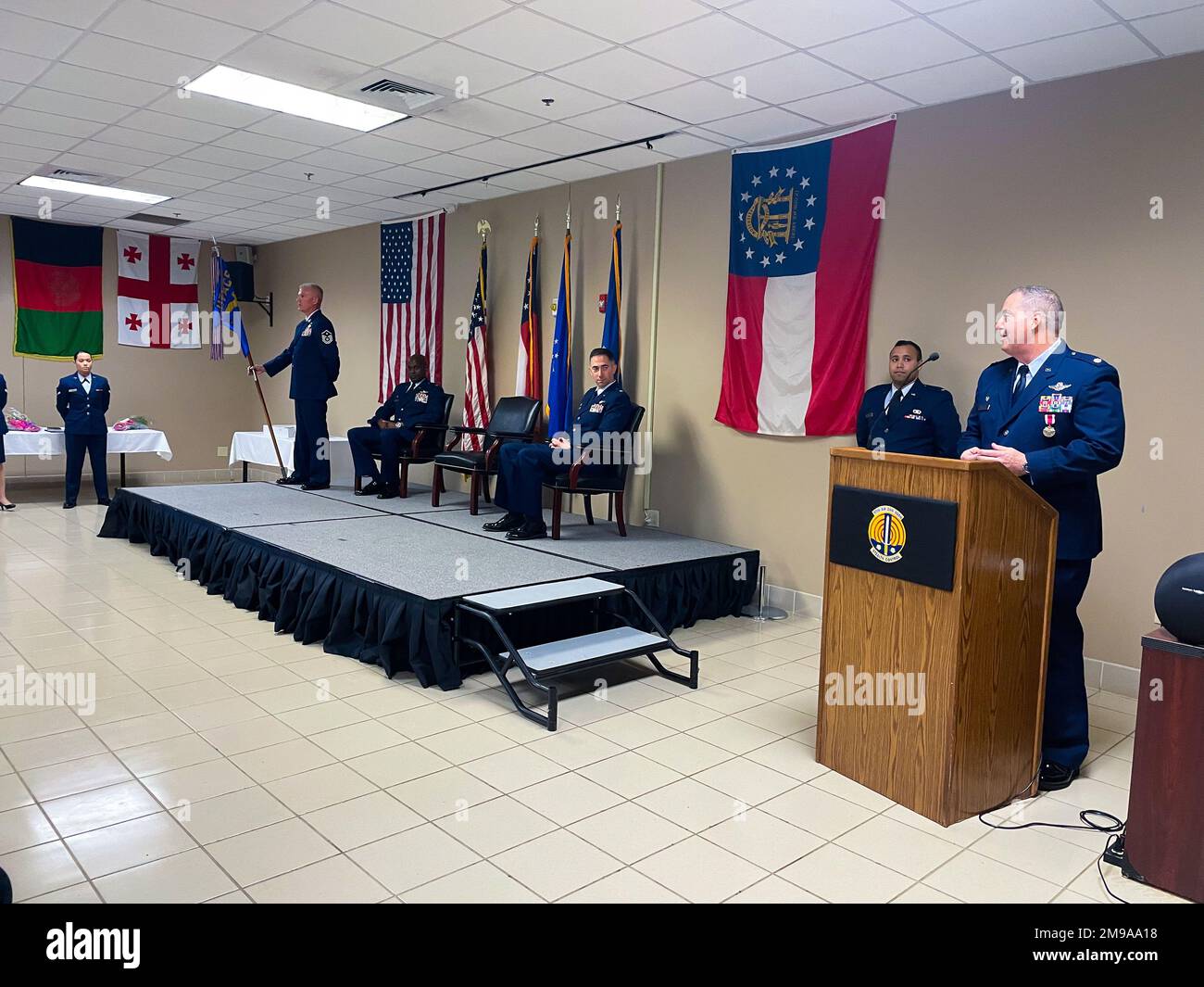 U.S. Air Force Lt. Col. Elmer McDaniel, commander of the 117th Air ...
