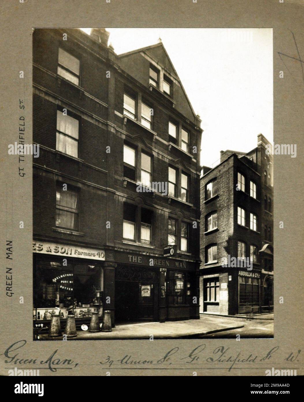Photograph of Green Man PH, Marylebone, London. The main side of the ...