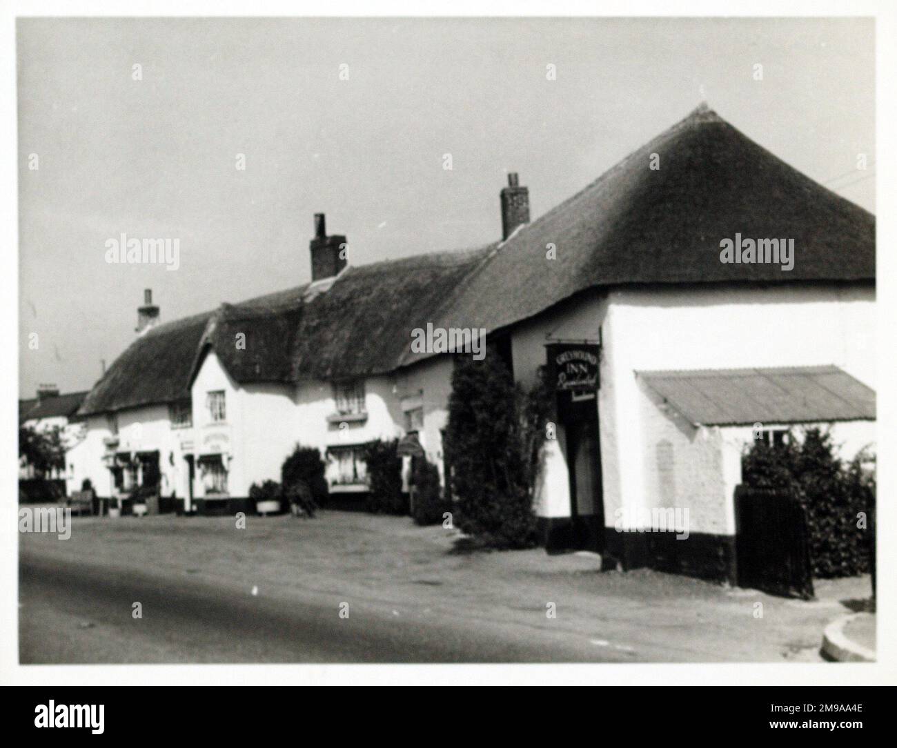 Photograph of Greyhound Inn, Honiton, Devon. The main side of the print ...
