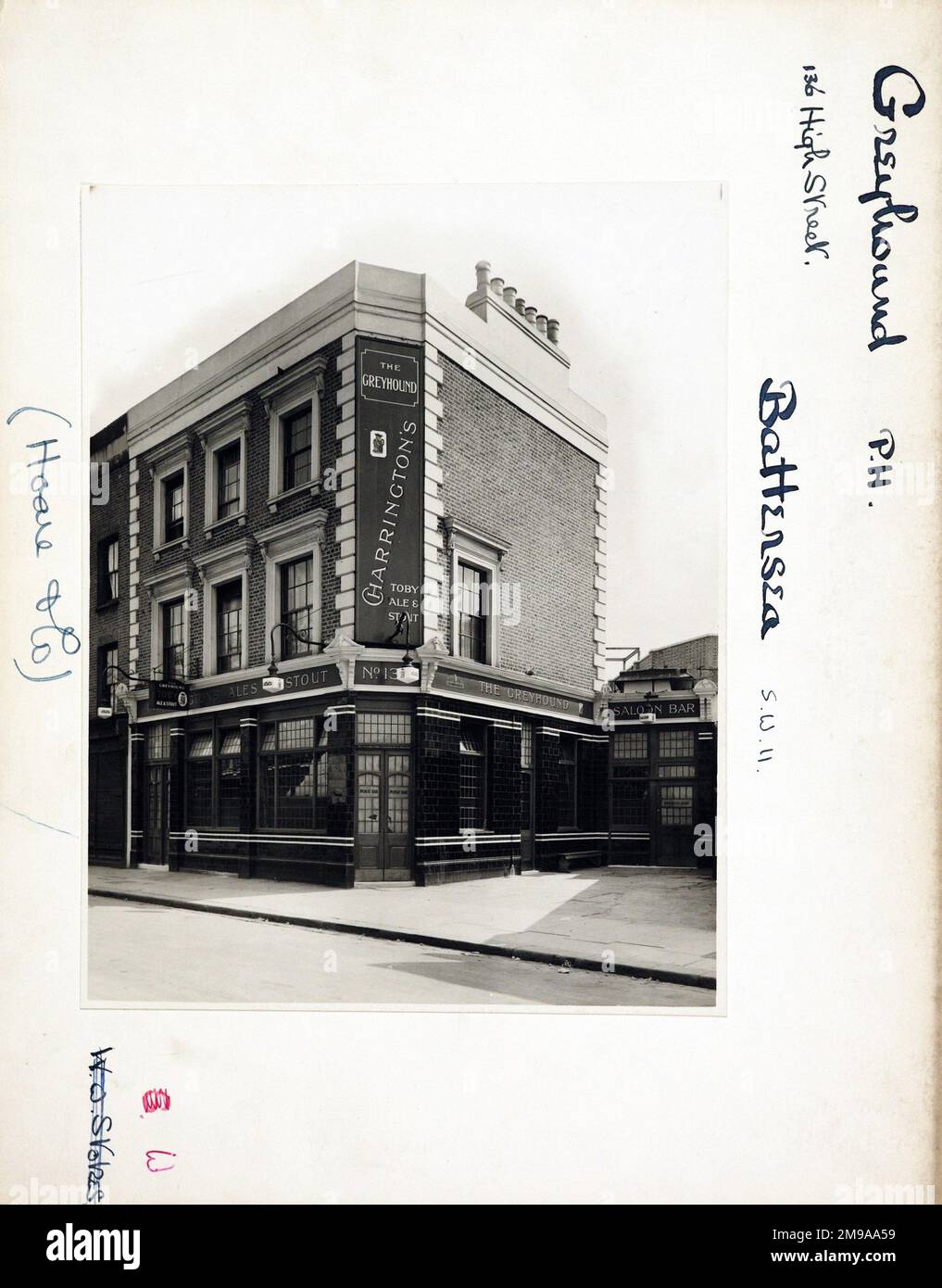 Photograph of Greyhound PH, Battersea, London. The main side of the ...
