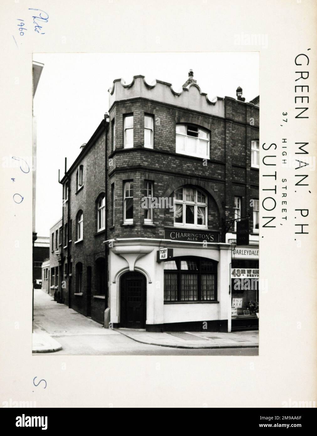 Photograph of Green Man PH, Sutton, Surrey. The main side of the print ...