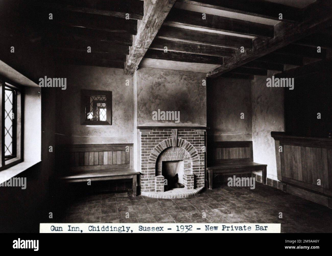 Photograph of Gun Inn, Chiddingley, Sussex. The main side of the print ...