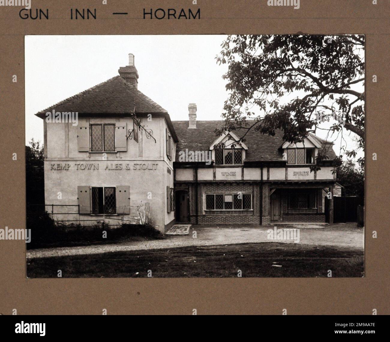 Photograph of Gun Inn, Chiddingley, Sussex. The main side of the print ...