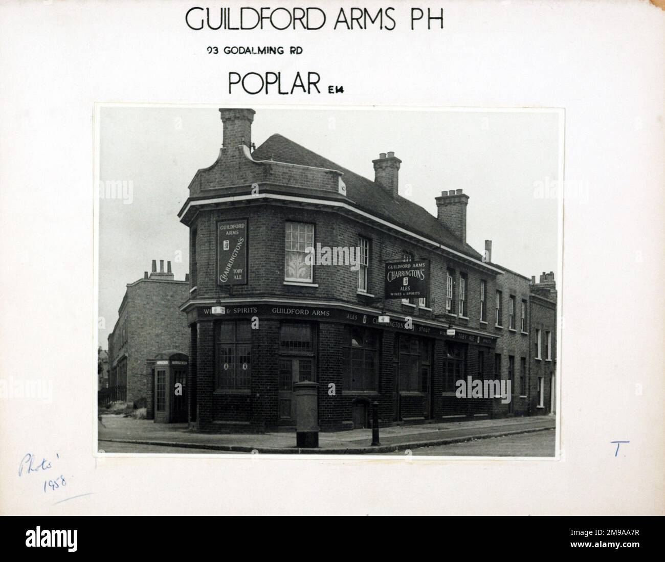 Photograph of Guildford Arms, Poplar, London. The main side of the ...