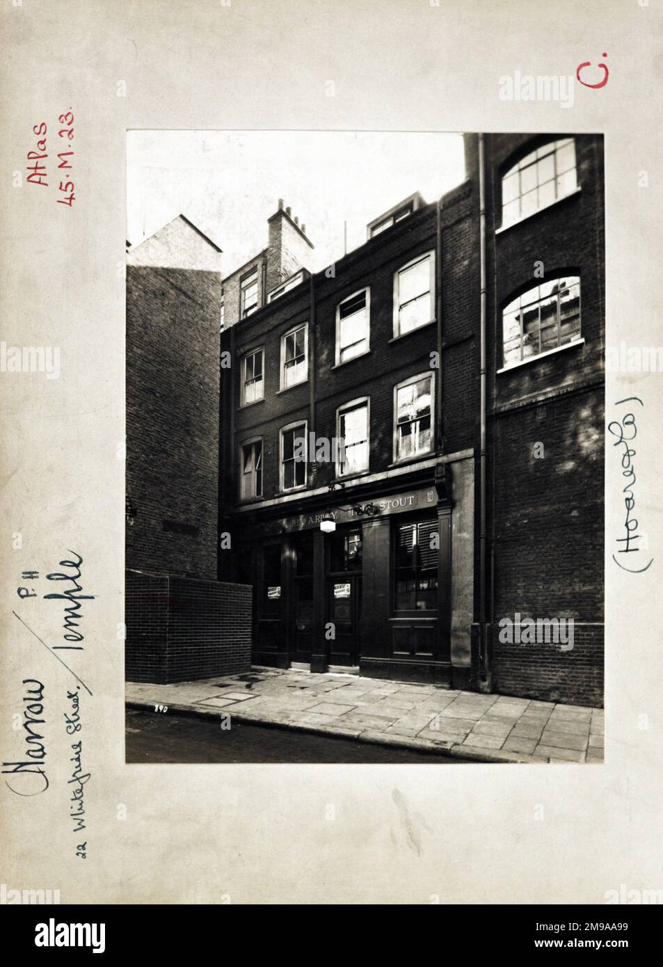 Photograph of Harrow PH, Temple, London. The main side of the print ...