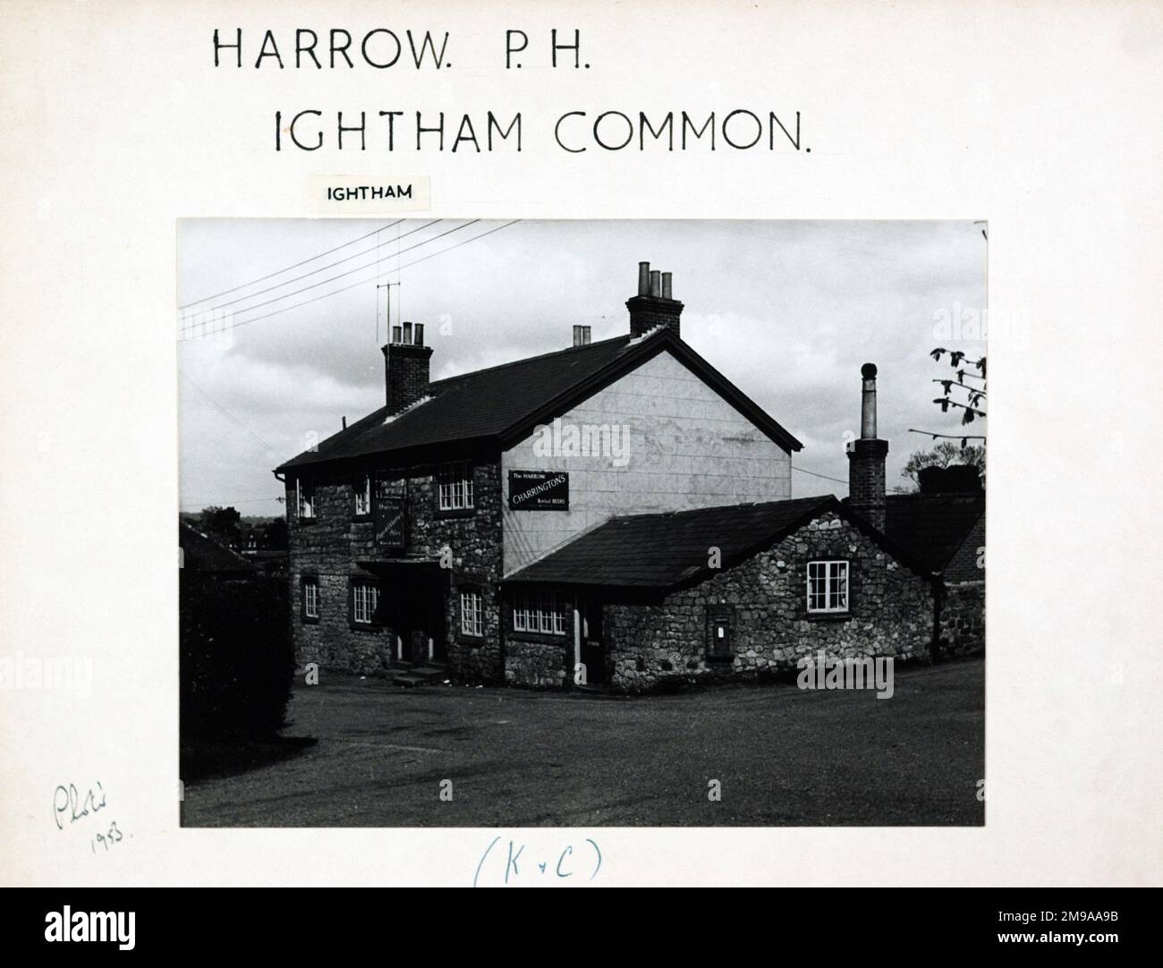 Photograph of Harrow PH, Ightham Common, Kent. The main side of the ...
