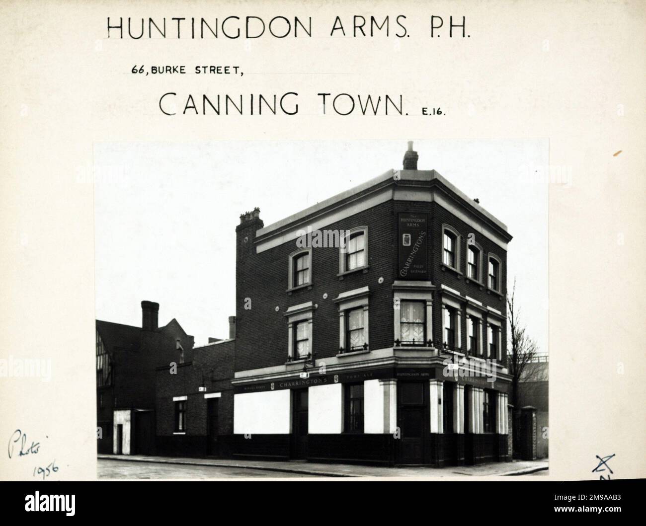 Photograph of Huntingdon Arms, Canning Town, London. The main side of ...