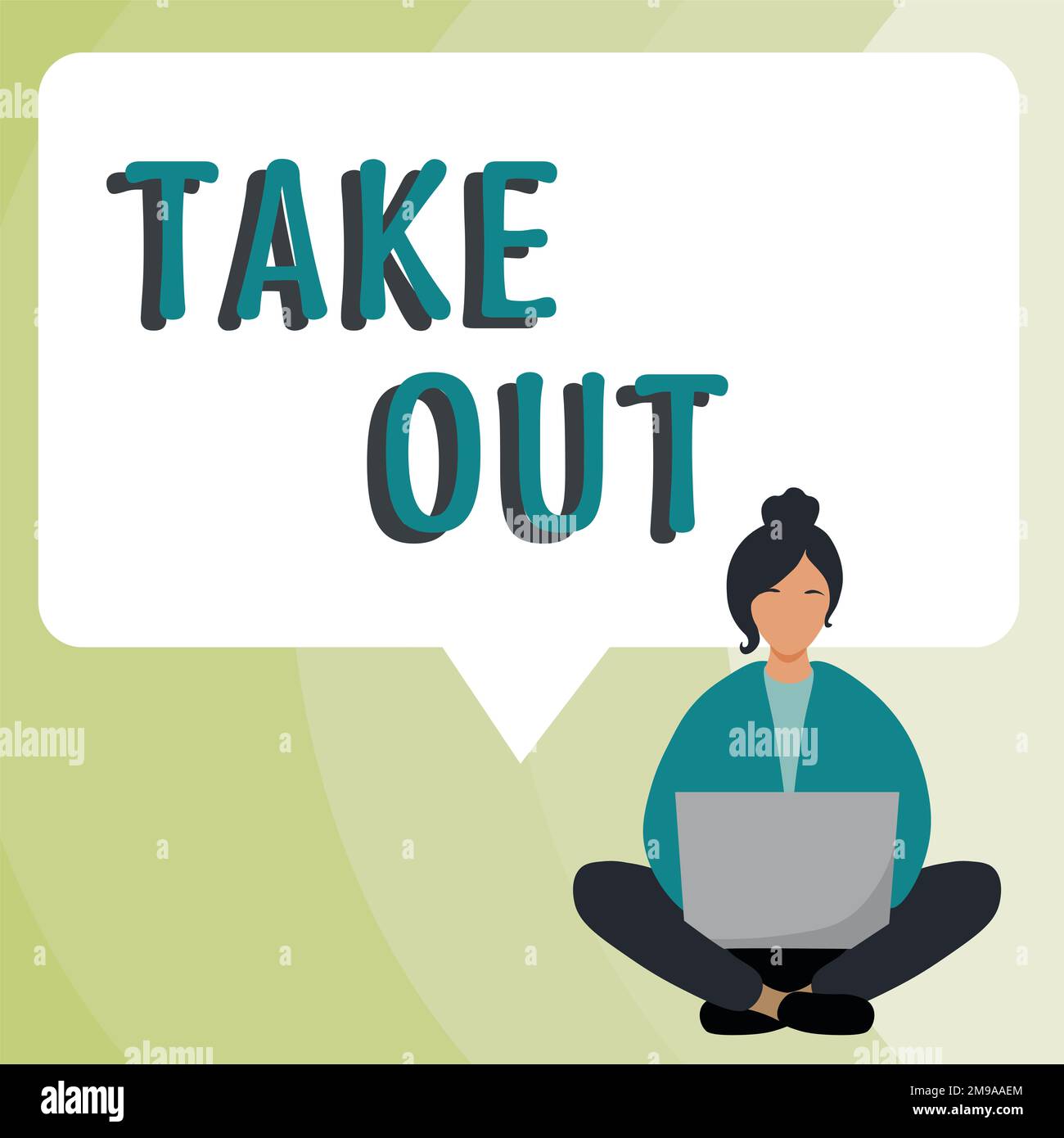 Handwriting text Take Out. Internet Concept the act of taking out food ...