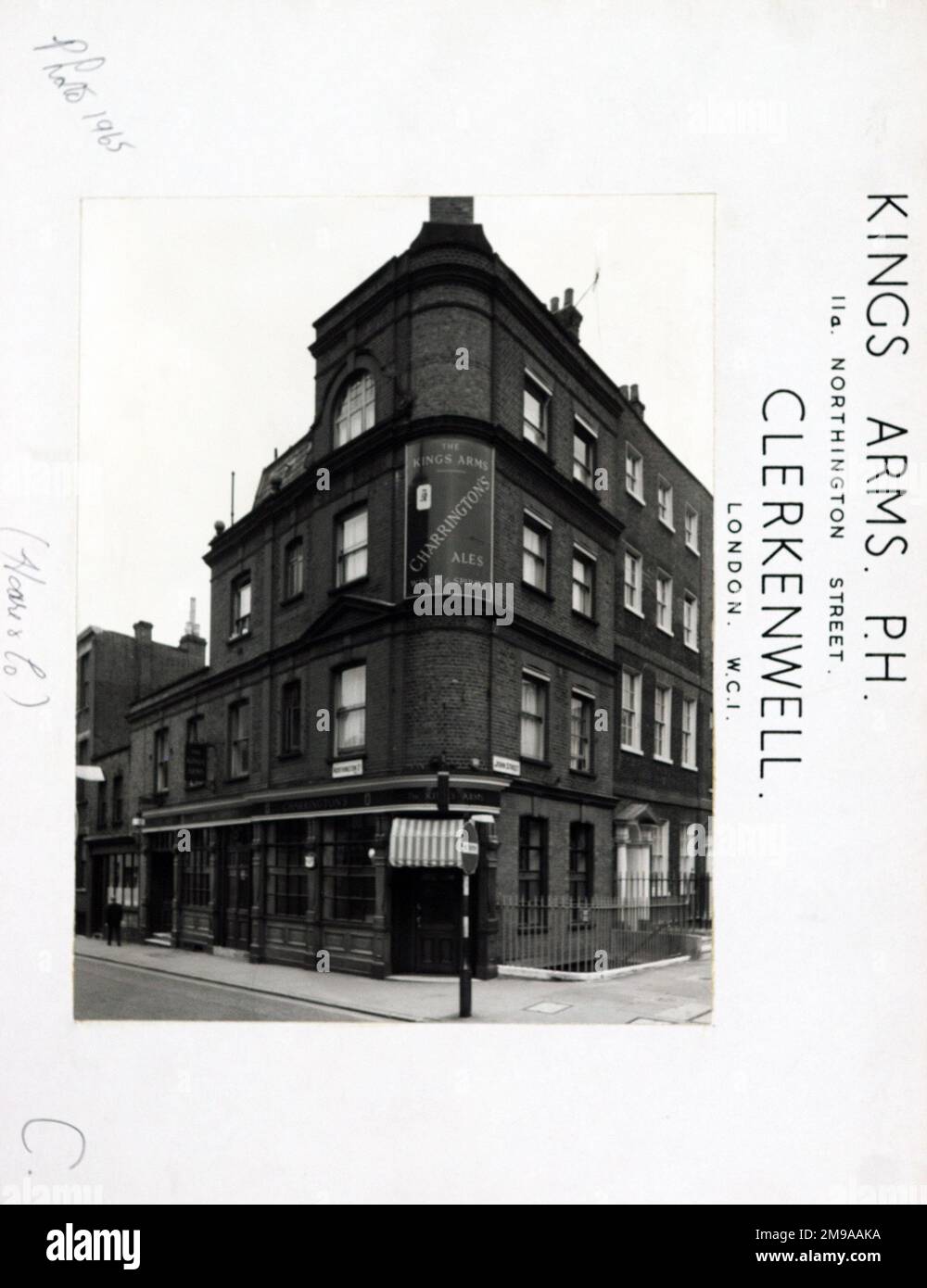 Photograph of Kings Arms, Clerkenwell, London. The main side of the ...