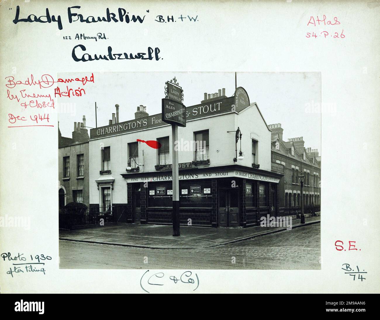 Photograph of Lady Franklin PH, Camberwell, London. The main side of ...