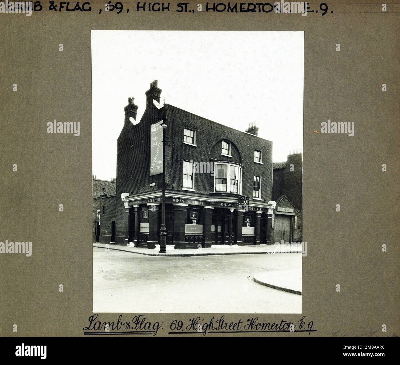 Photograph of Lamb & Flag PH, Homerton, London. The main side of the ...