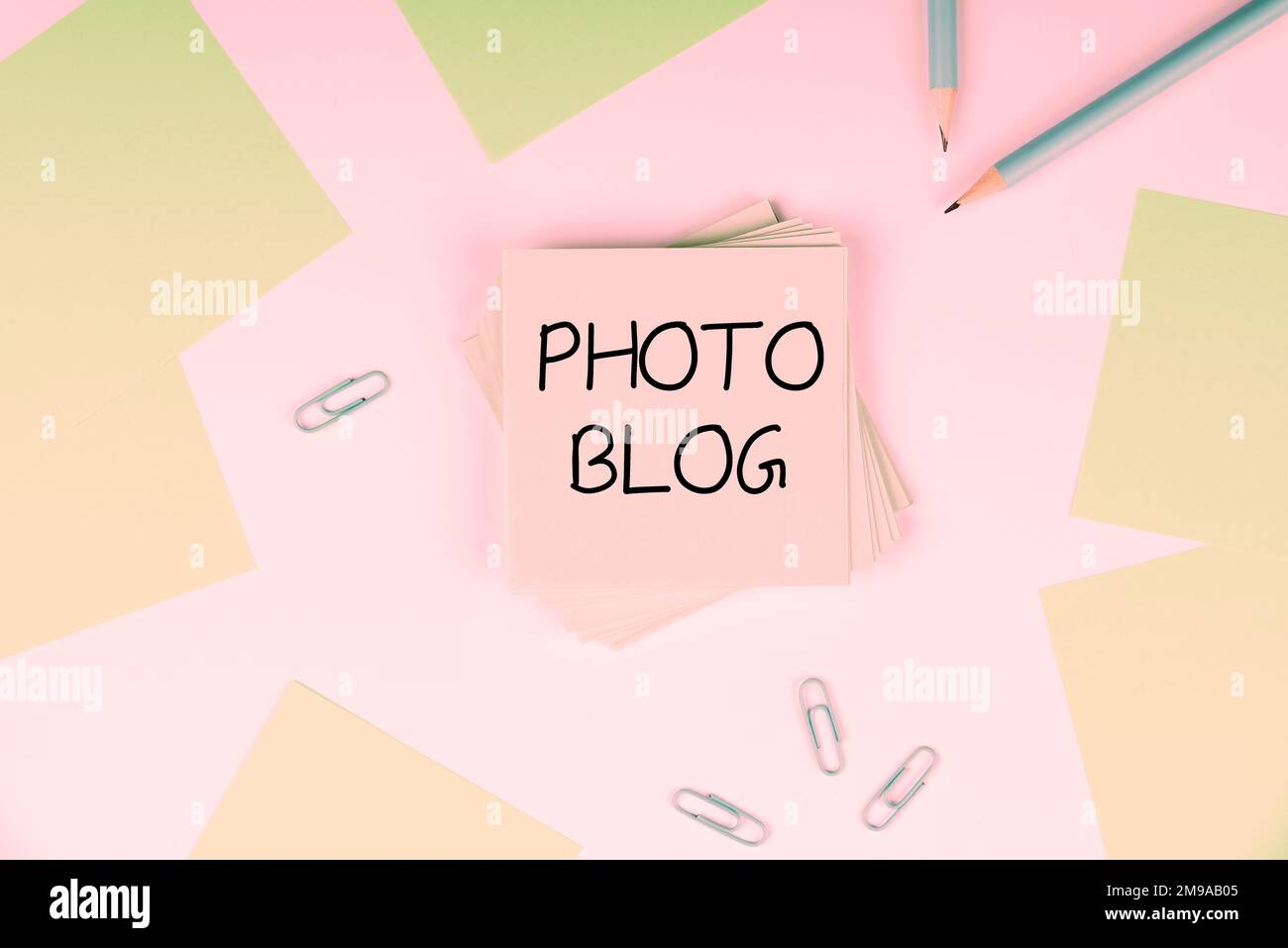 Text showing inspiration Photo Blog, Concept meaning form of photo ...