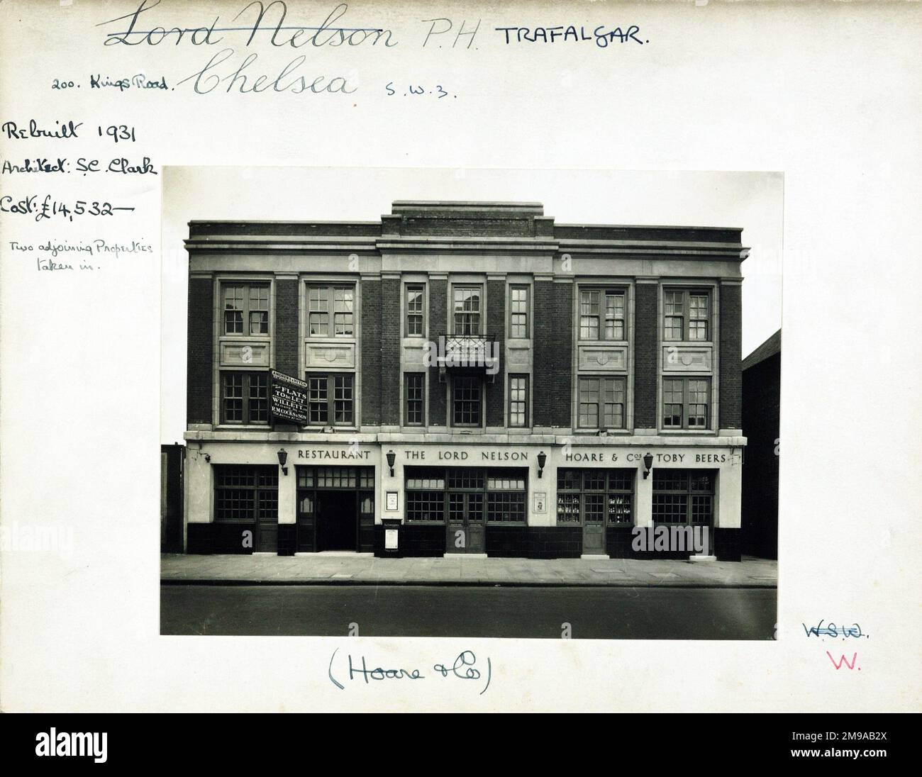 Photograph of Lord Nelson PH, Chelsea, London. The main side of the ...
