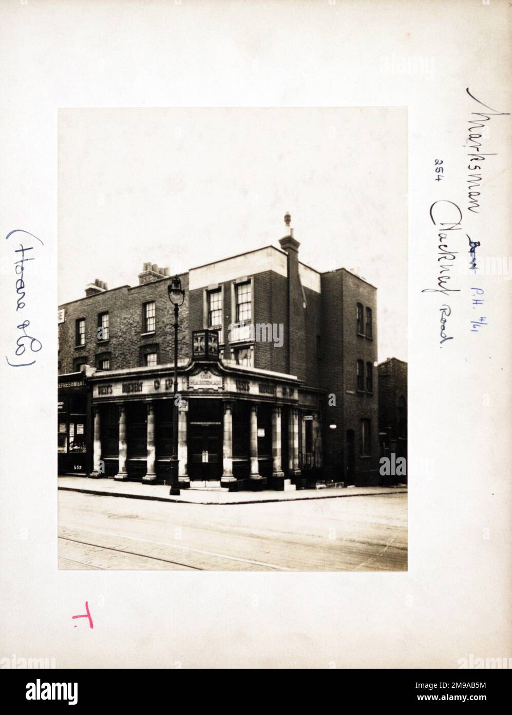 Photograph of Marksman PH, Hackney Road, London. The main side of the ...