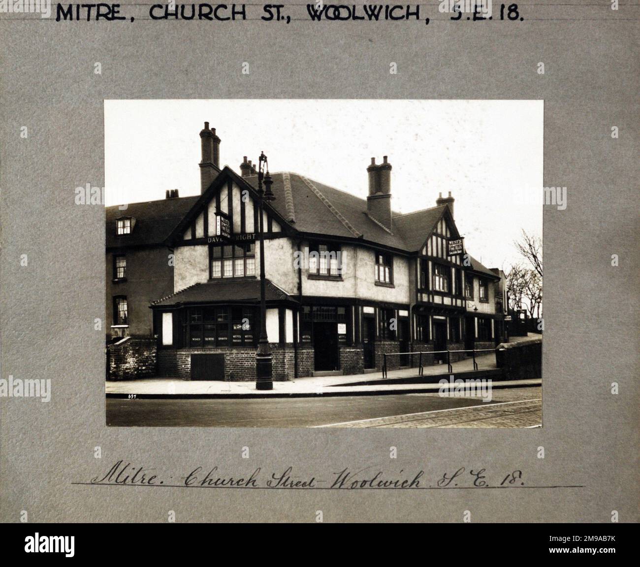 Photograph of Mitre PH, Woolwich, London. The main side of the print ...