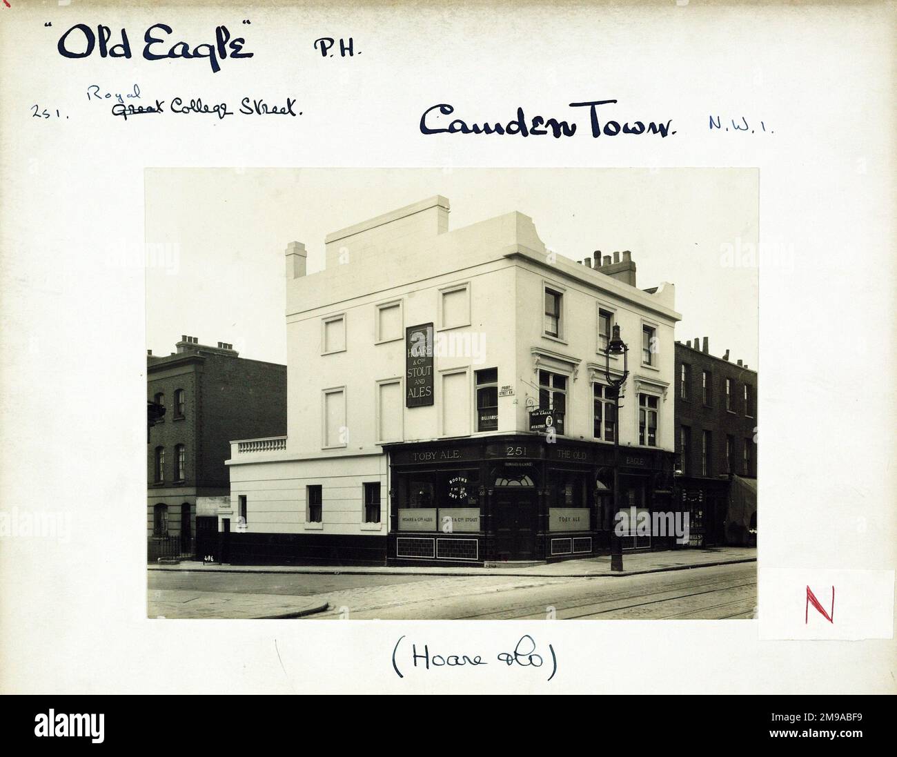 Photograph of Old Eagle PH, Camden Town, London. The main side of the ...