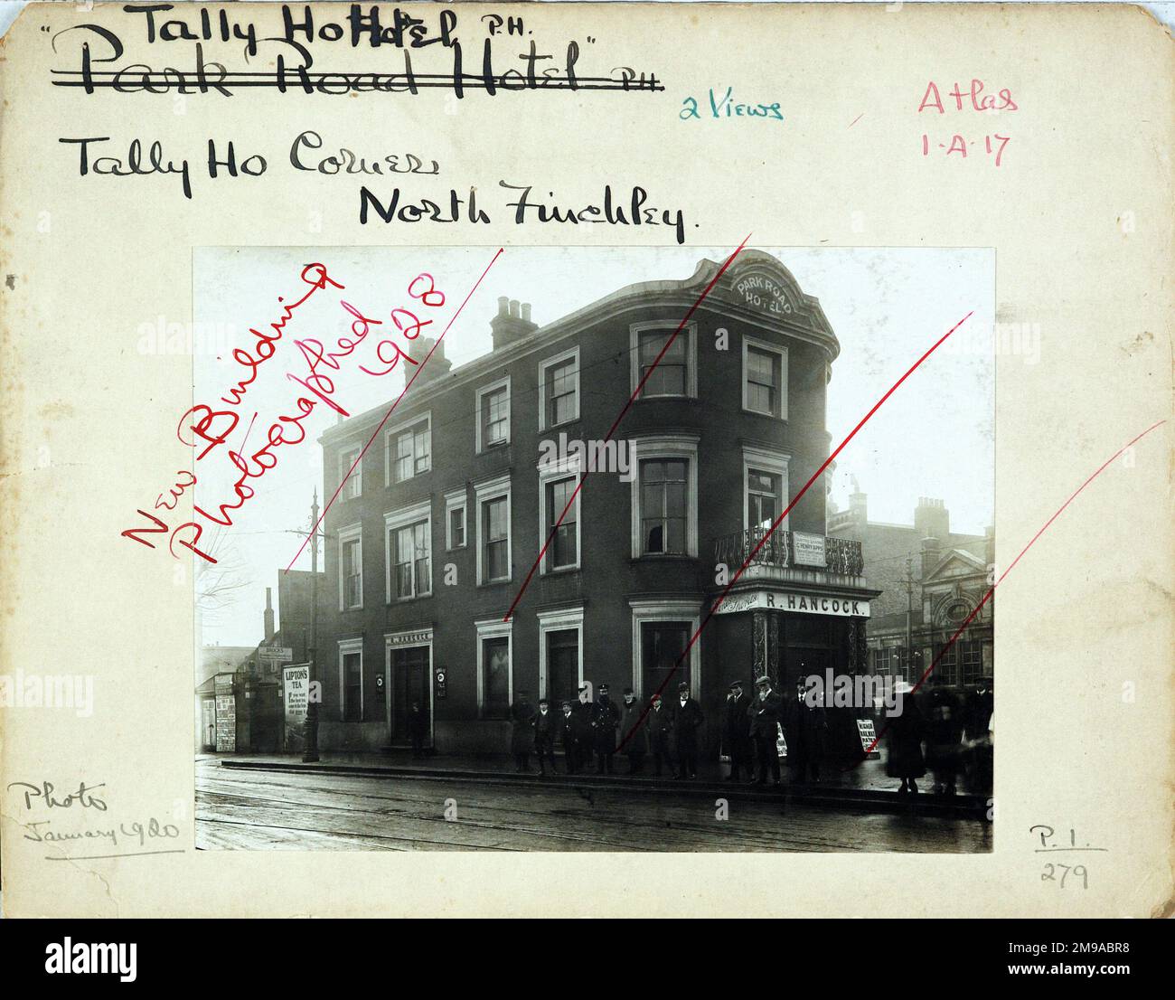 Photograph of Park Road Hotel, North Finchley (Old), London. The main ...