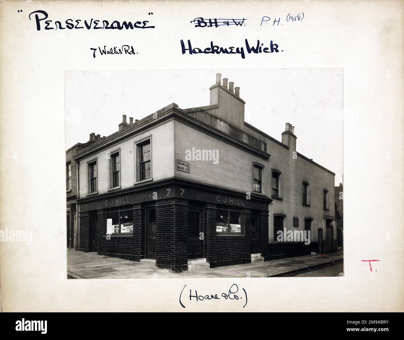 Photograph of Perseverance PH, Hackney Wick, London. The main side of ...