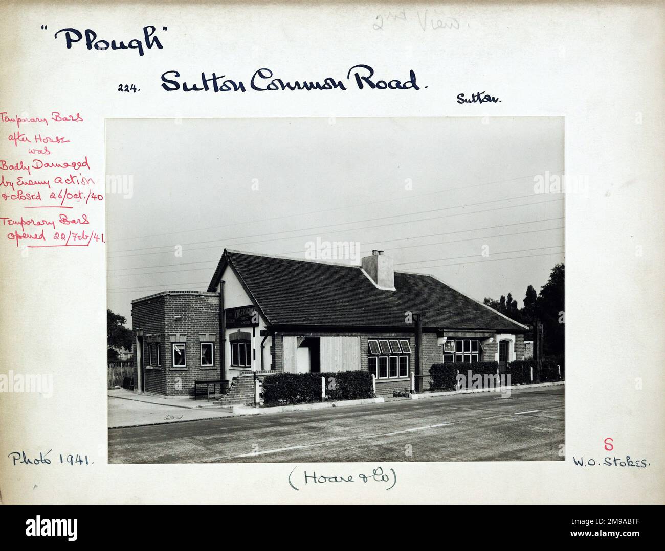 Photograph of Plough PH, Sutton (Temp), Surrey. The main side of the ...