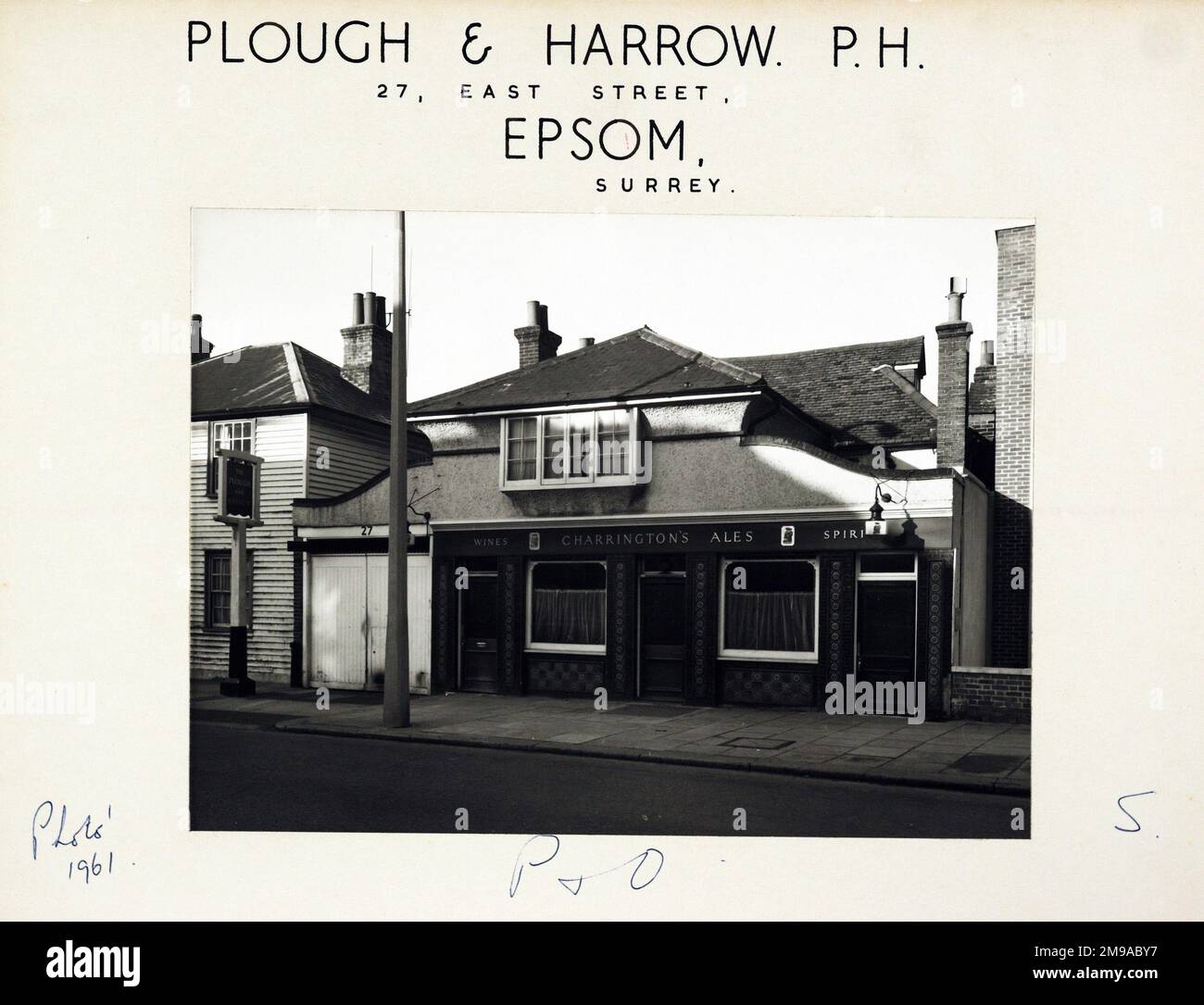 Photograph of Plough & Harrow PH, Epsom, Surrey. The main side of the ...
